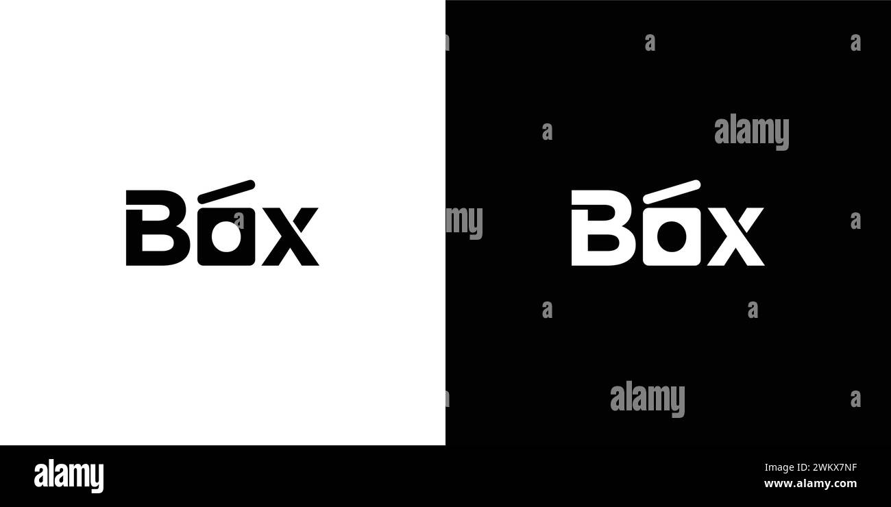 The Box logo design is unique and modern Stock Vector Image & Art - Alamy