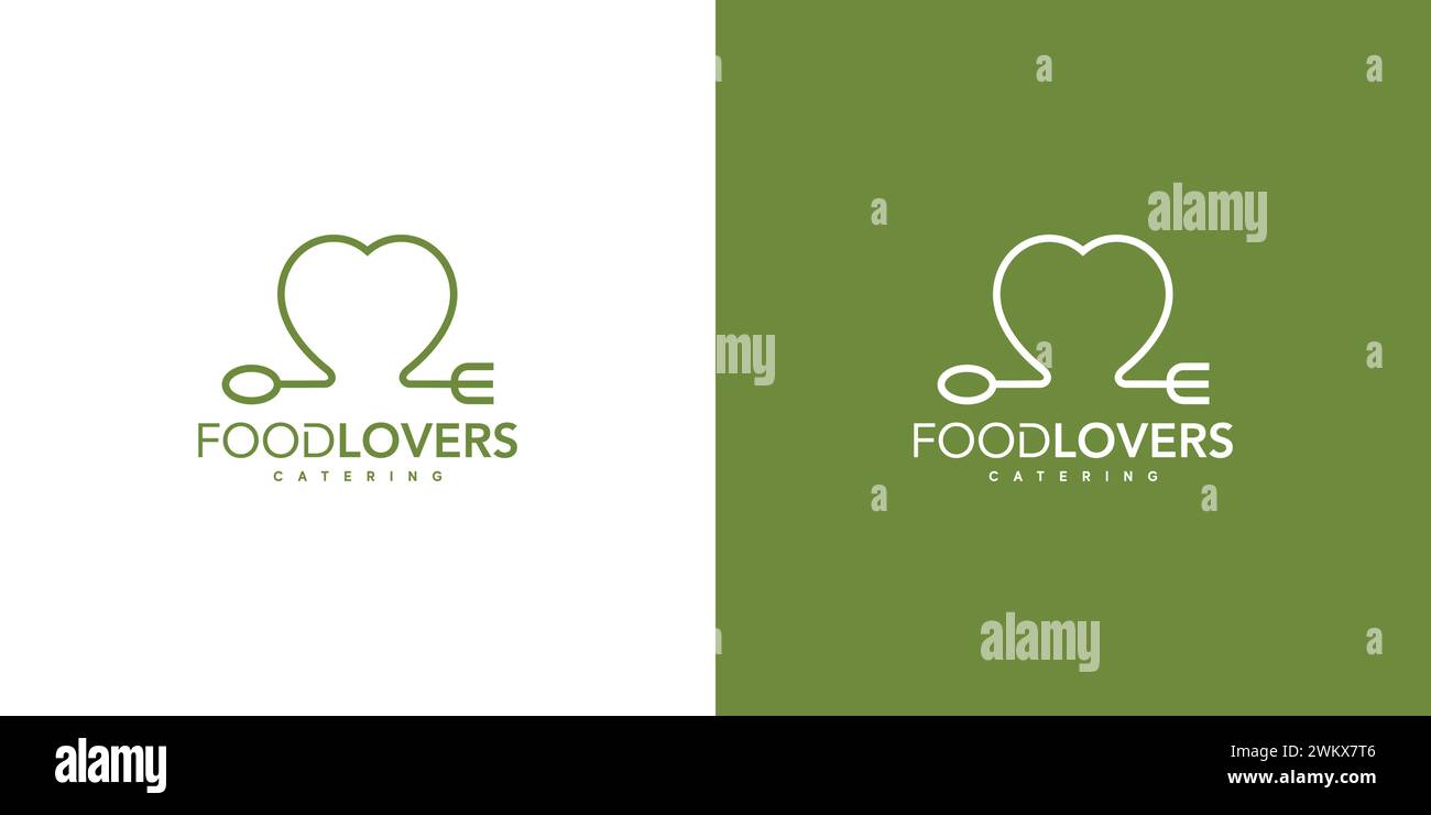 Food lover logo hi-res stock photography and images - Alamy