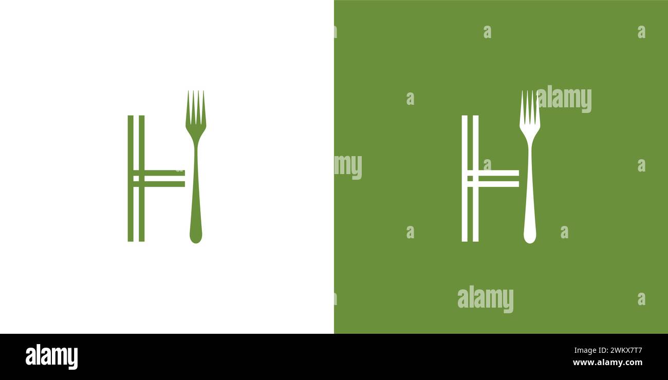 Unique and modern letter H food logo design Stock Vector Image & Art ...