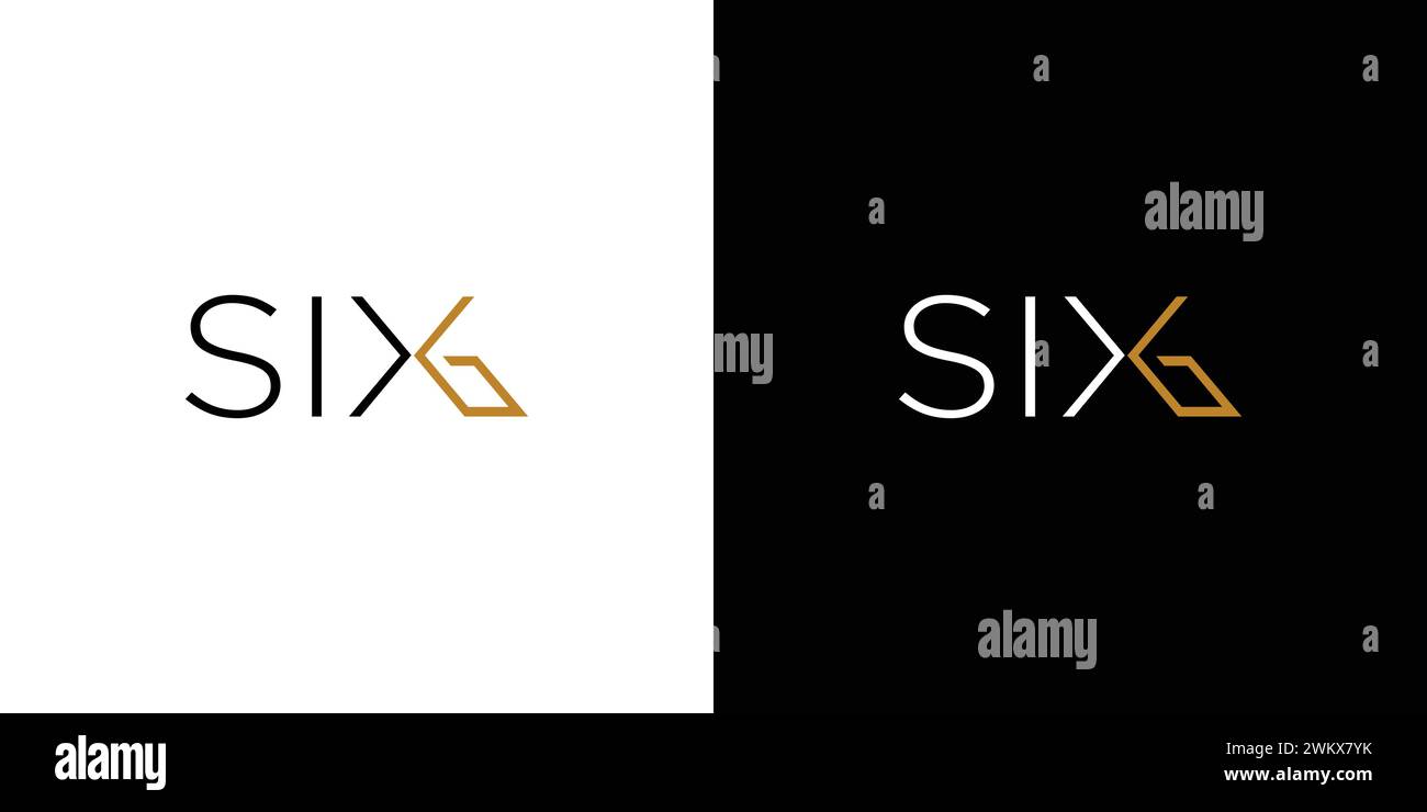 Unique and modern Six logo design Stock Vector Image & Art - Alamy
