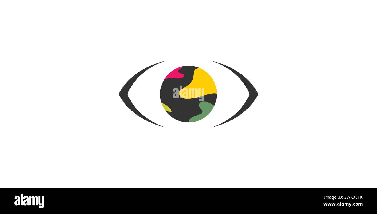 Unique and modern the eye of the world logo design Stock Vector Image ...
