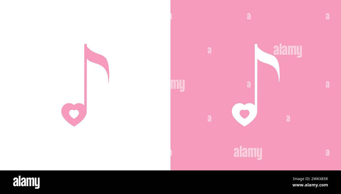 Unique and sweet Love music logo design Stock Vector Image & Art - Alamy