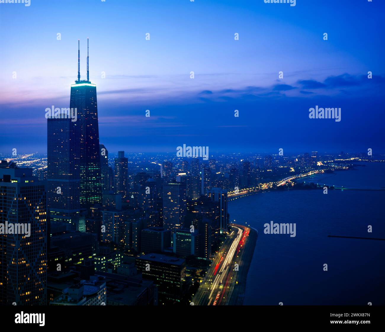 Aerial view of Lake Shore Drive, Chicago, Illinois, USA Stock Photo - Alamy