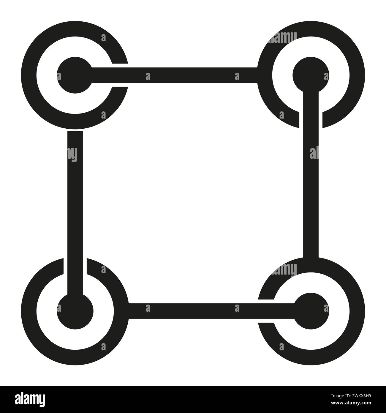 Peer To Peer Icon P2p Computing Networking Application Symbol