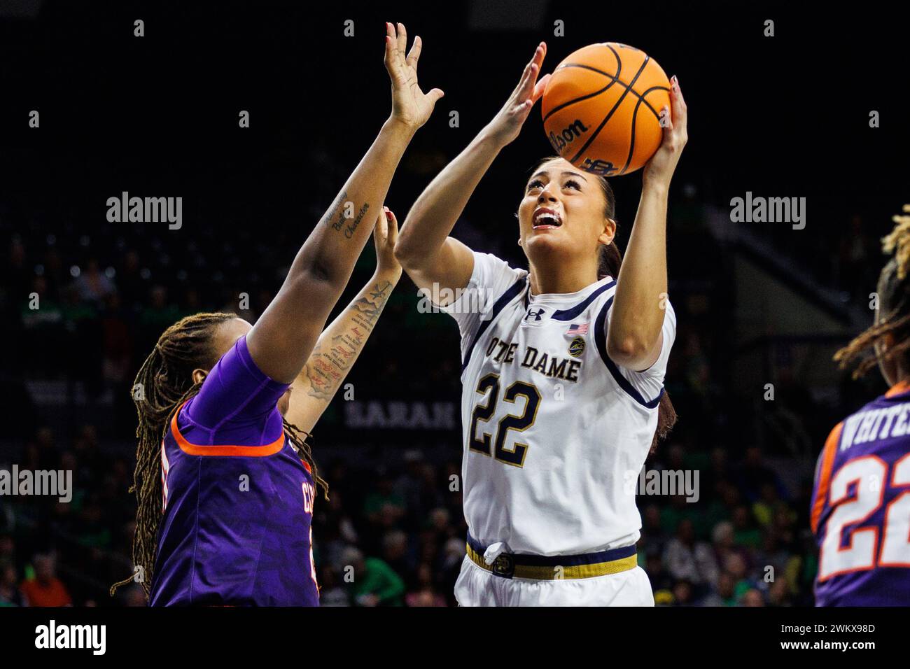 South Bend, Indiana, USA. 22nd Feb, 2024. Notre Dame forward Kylee ...