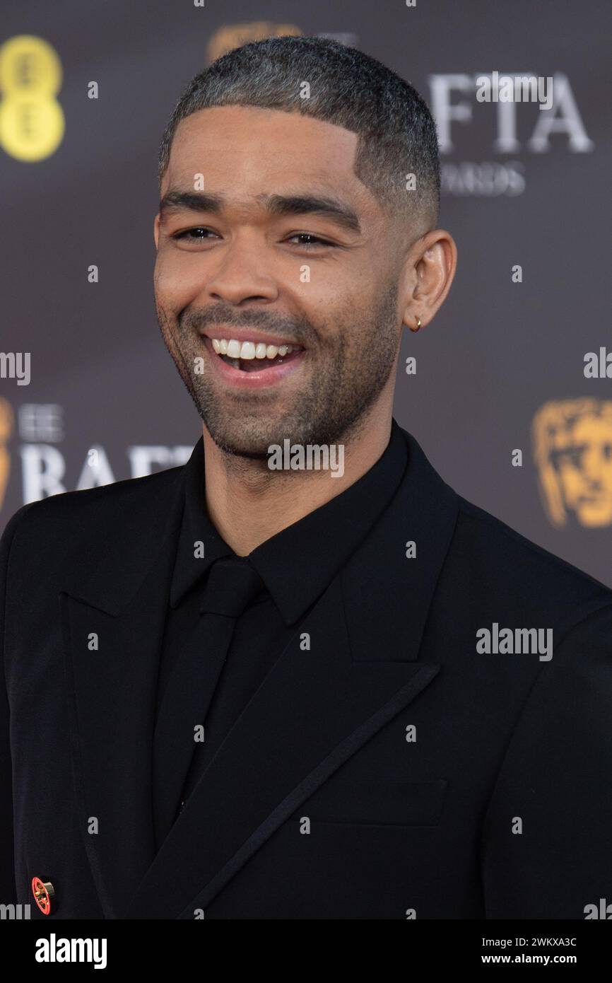 London, UK. 18 Feb, 2024. Pictured: Kingsley Ben-Adir attends The EE ...