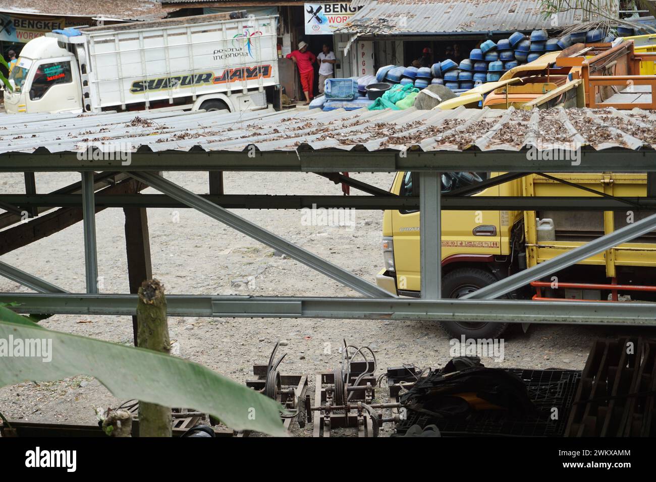 Stock Photo of a machine shop with some tools Stock Photo - Alamy