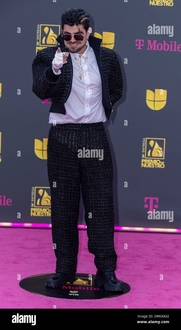 Miami, United States. 22nd Feb, 2024. Jonathan Moly walks the red ...