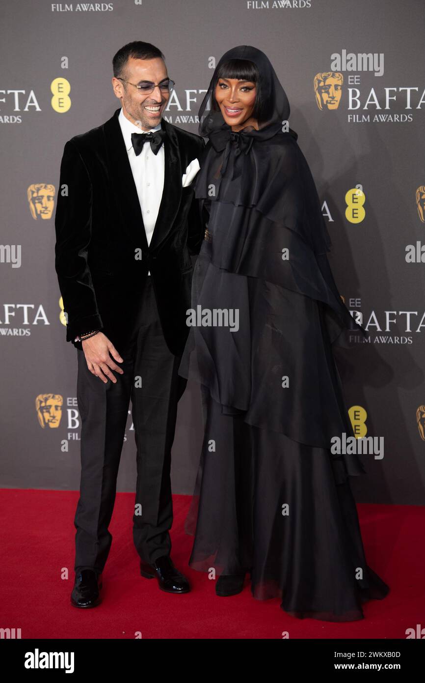 London, UK. 18 Feb, 2024. Pictured: Naomi Campbell and Mohammed Al ...