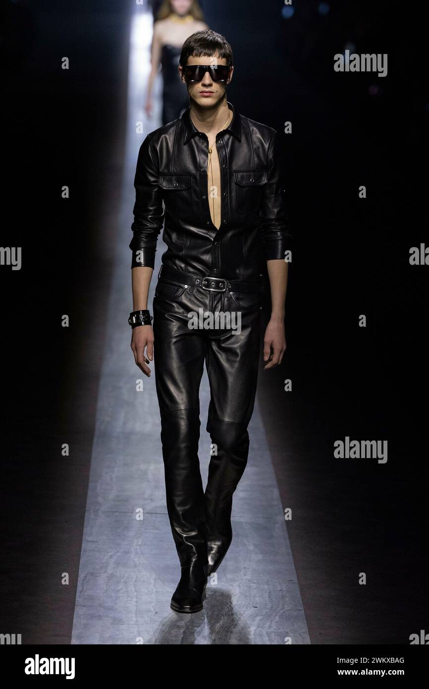 Milan, Italien. 22nd Feb, 2024. TOM FORD Fall/Winter 2024 runway during ...