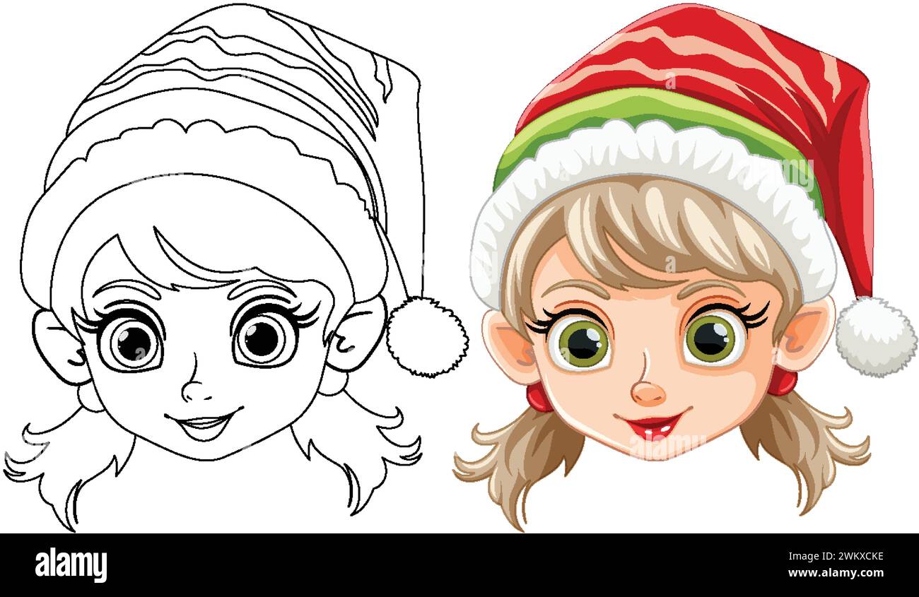 Colored line art version Cut Out Stock Images & Pictures - Alamy