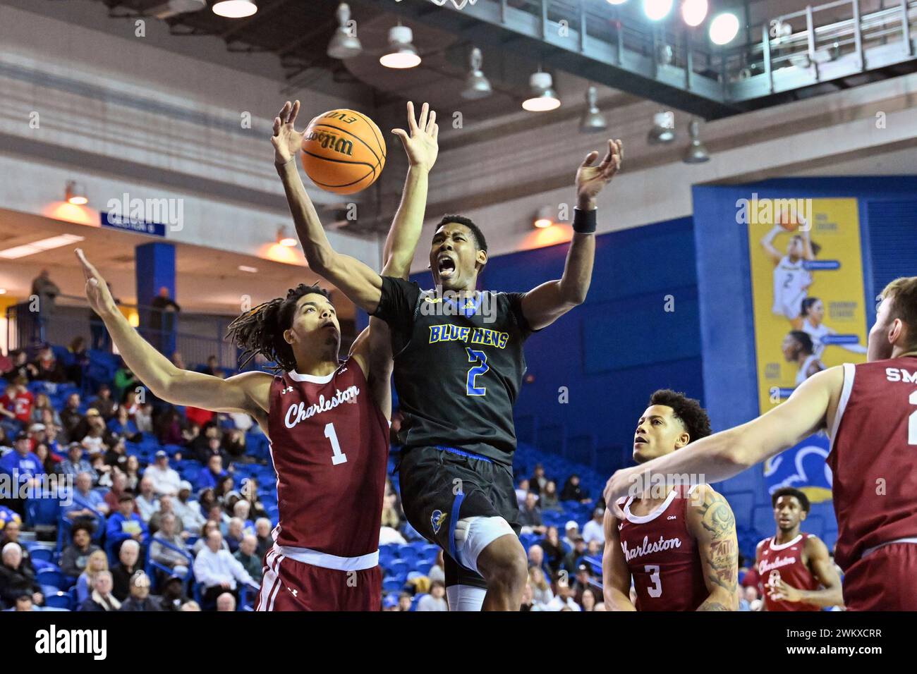 February 22, 2024, Newark, Delaware, U.S: Delaware Fightin Blue Hens ...