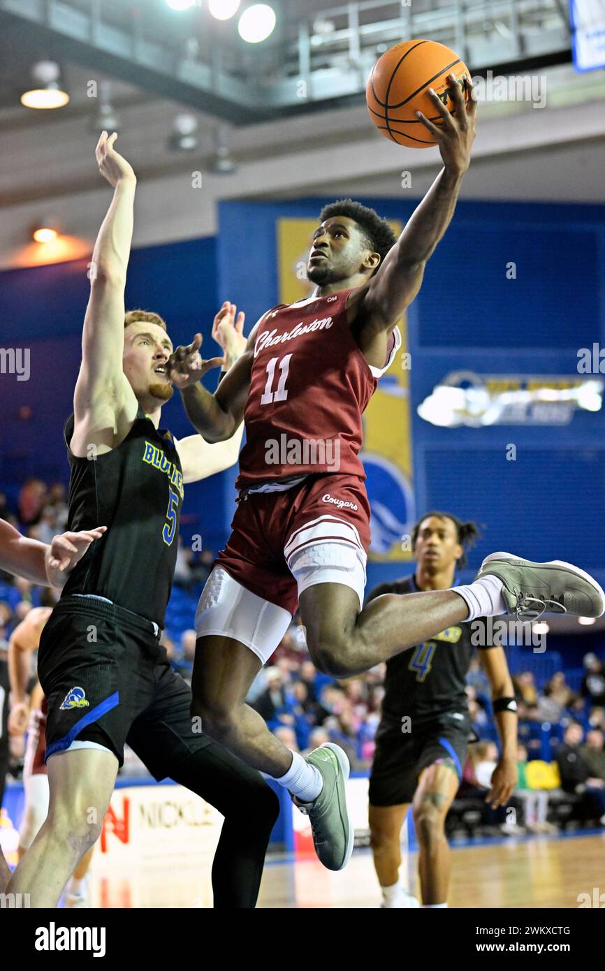 February 22, 2024, Newark, Delaware, U.S: Charleston Cougars guard KOBE ...