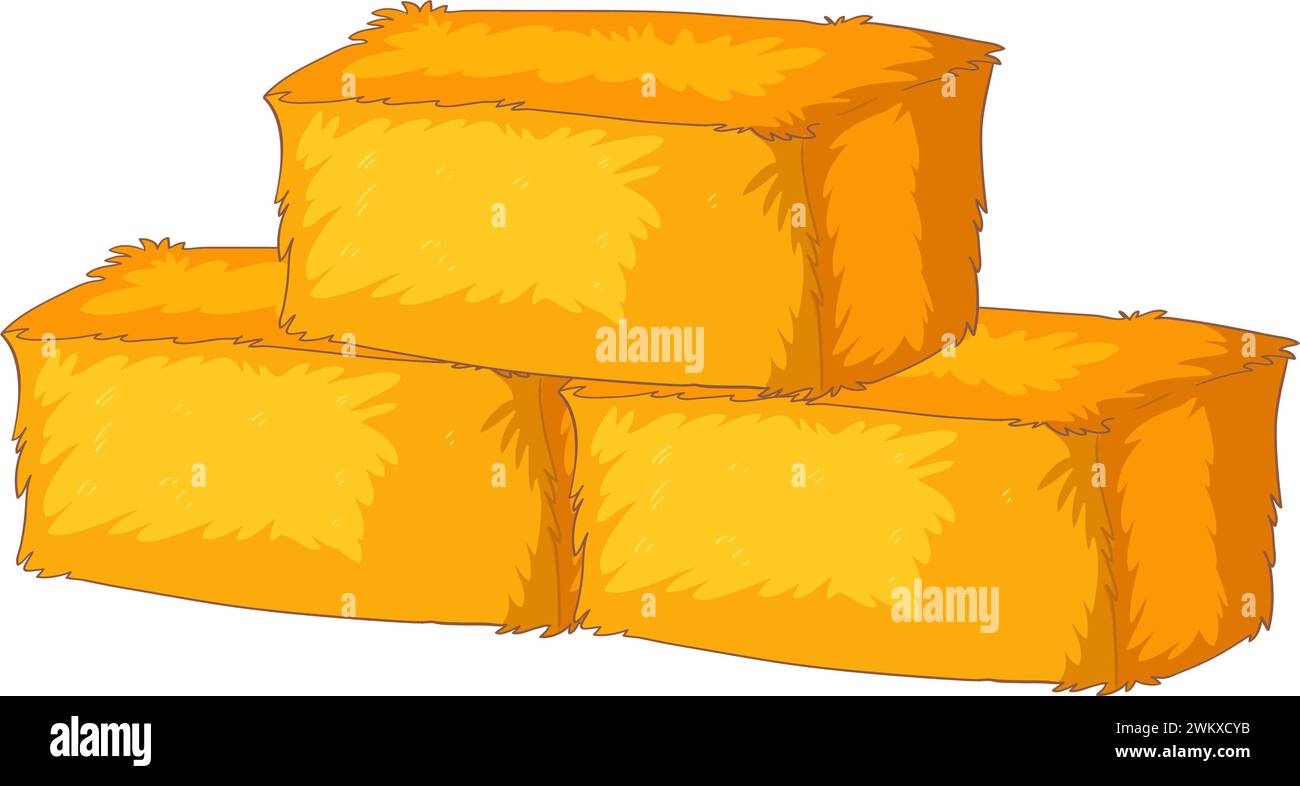 Stacked hay bales in a vector style Stock Vector Image & Art - Alamy