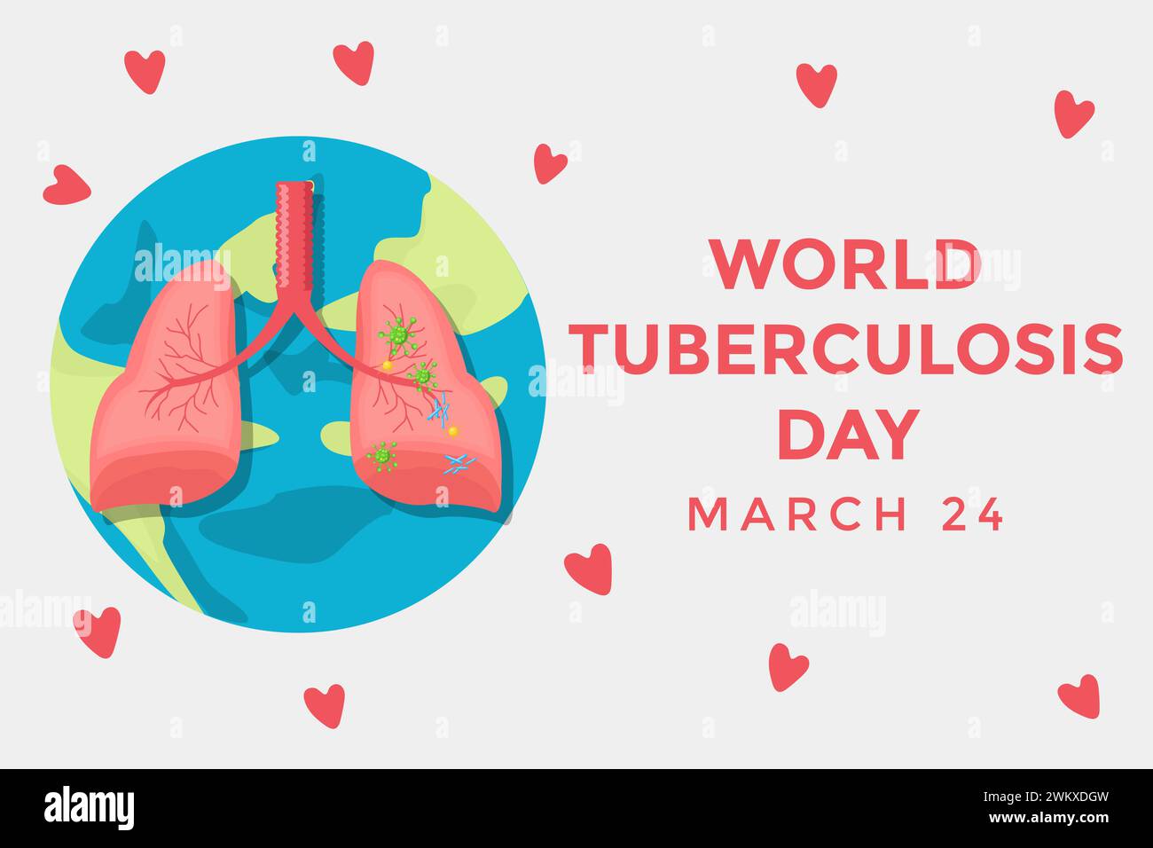 flat design vector world tuberculosis day background illustration Stock Vector Image & Art - Alamy