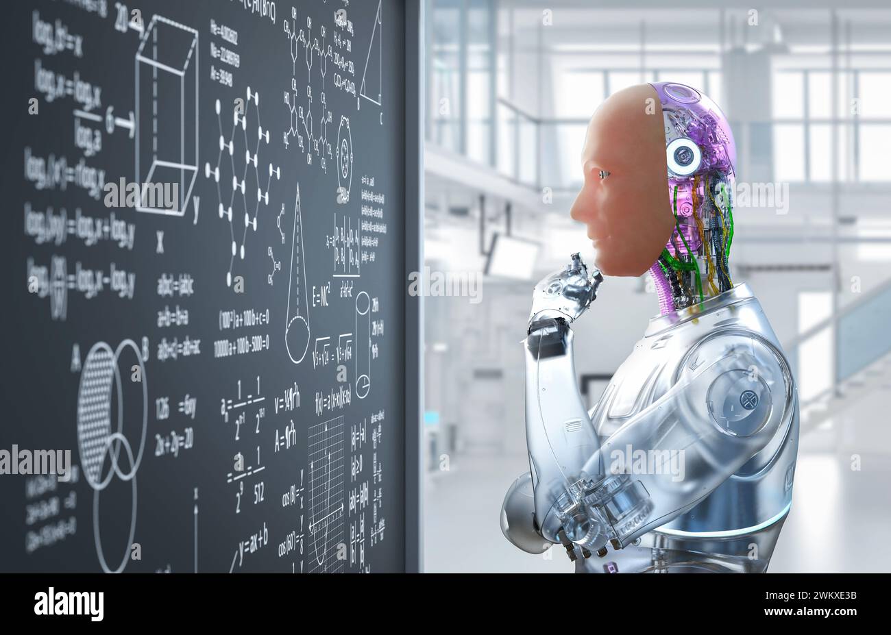 Artificial intelligence robot math hi-res stock photography and images - Alamy