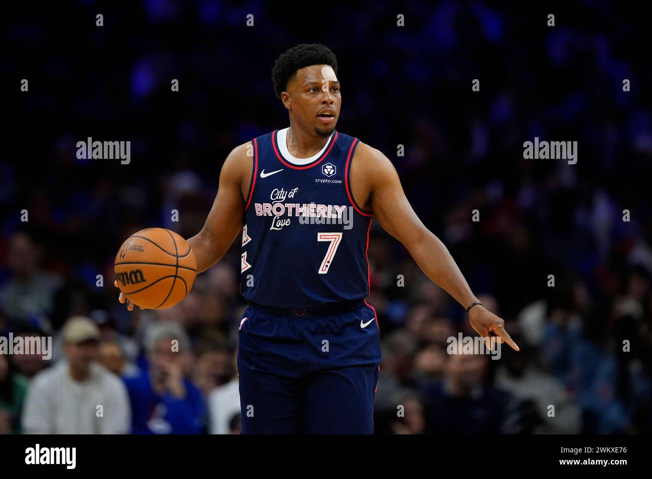 Philadelphia 76ers' Kyle Lowry plays during an NBA basketball game ...