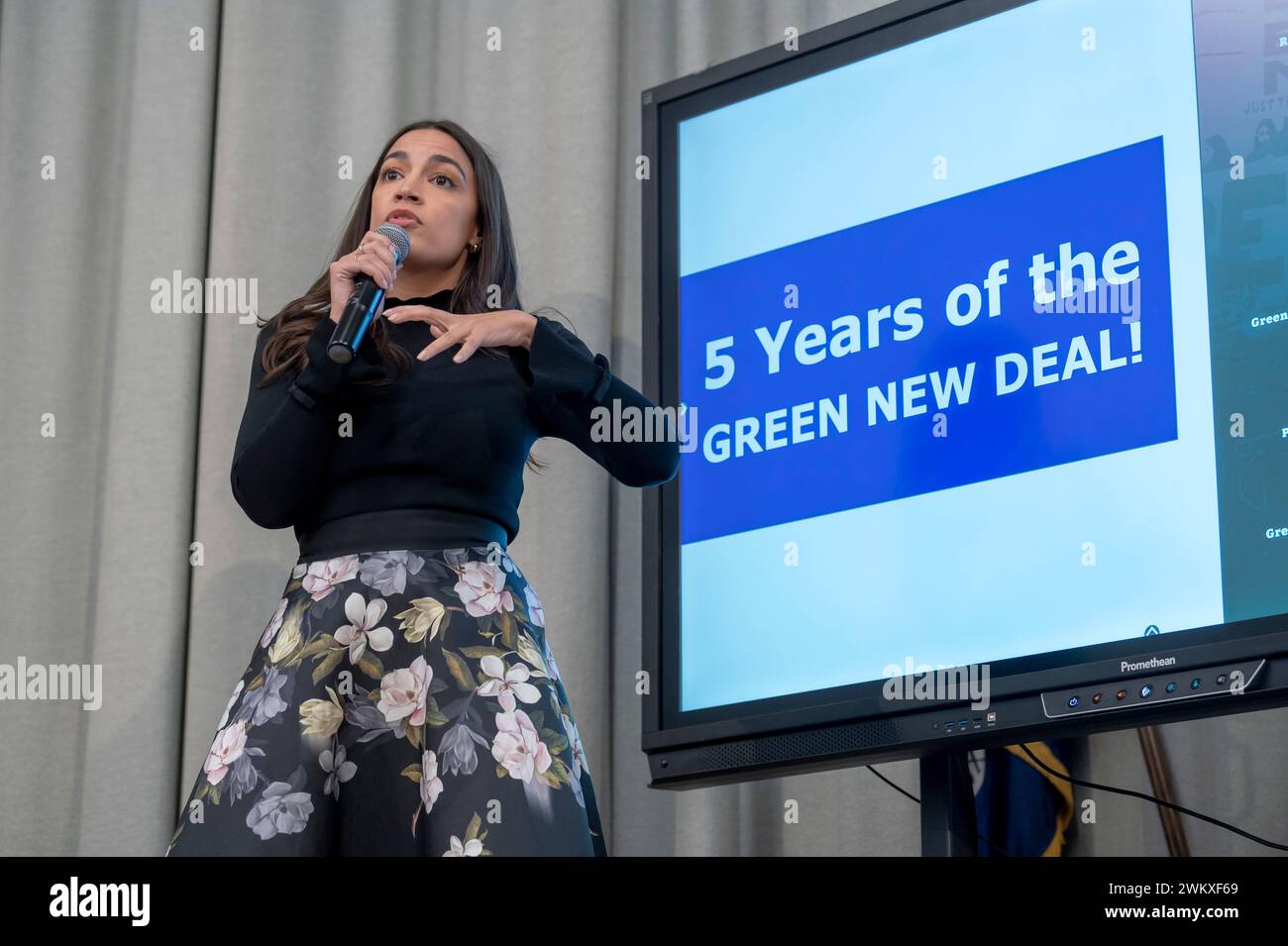 NEW YORK, NEW YORK - FEBRUARY 22: Rep. Alexandria Ocasio-Cortez ...