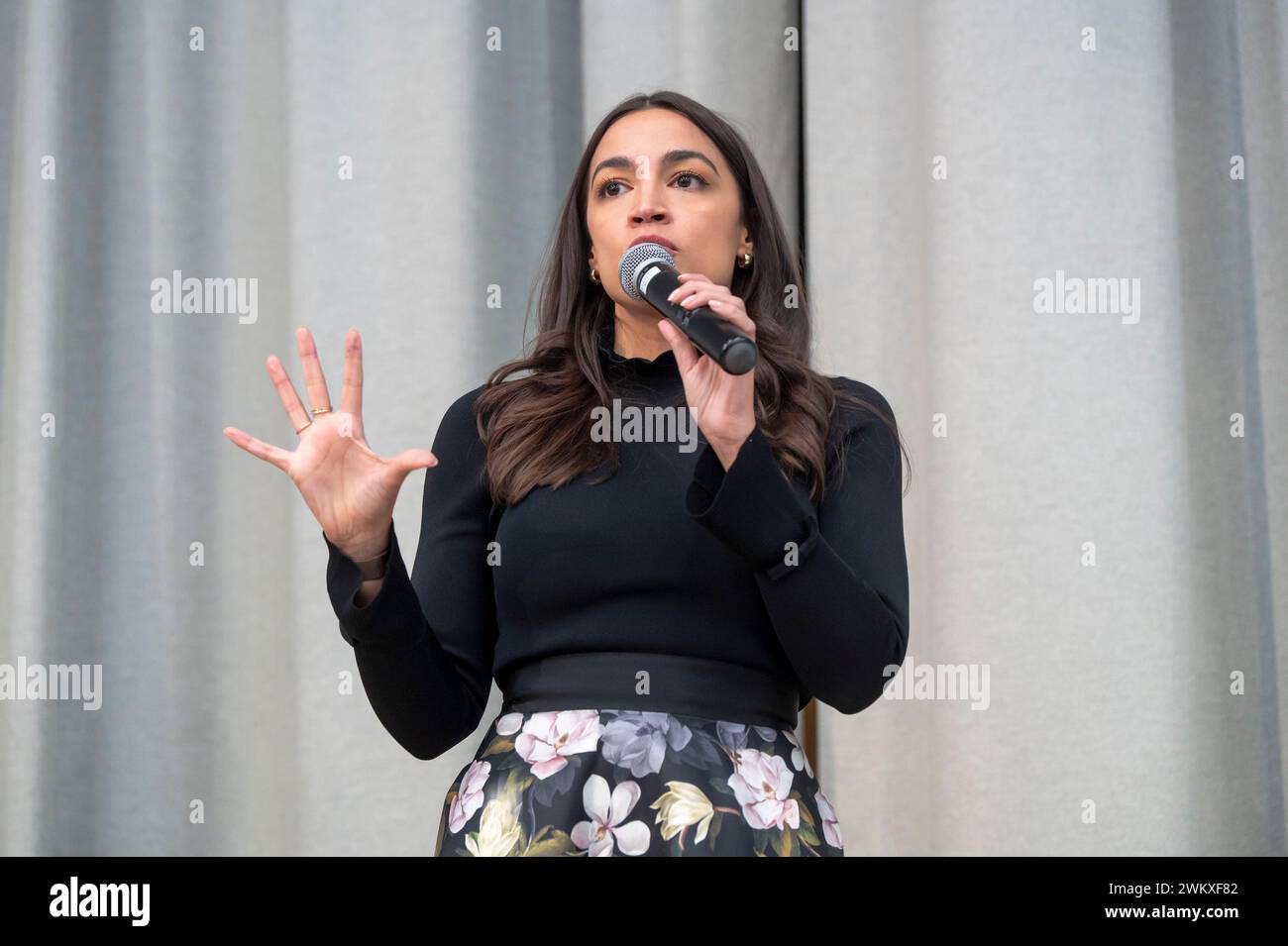 NEW YORK, NEW YORK - FEBRUARY 22: Rep. Alexandria Ocasio-Cortez ...