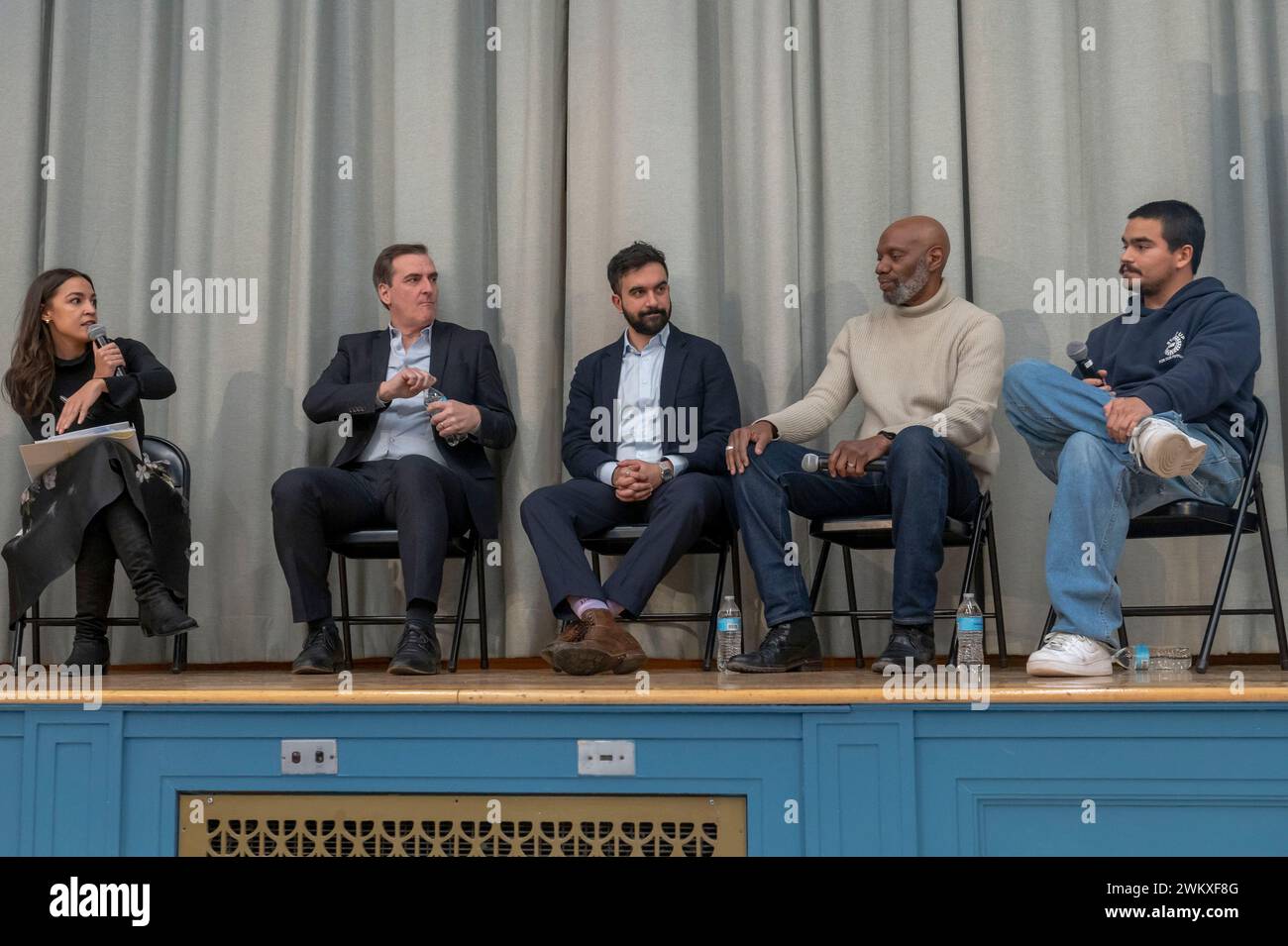 NEW YORK, NEW YORK - FEBRUARY 22: Rep. Alexandria Ocasio-Cortez speaks ...