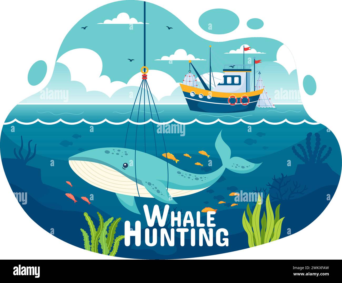 Hunting dolphin Stock Vector Images - Alamy
