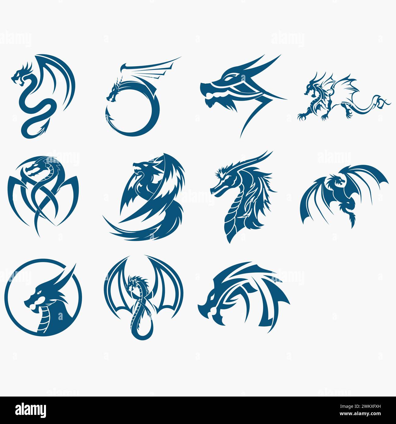 Dragon logos Stock Vector Images - Alamy