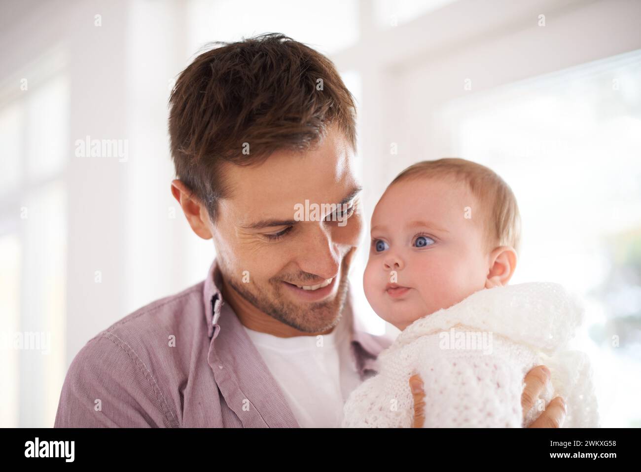 Man holding newborn excited hi-res stock photography and images - Alamy