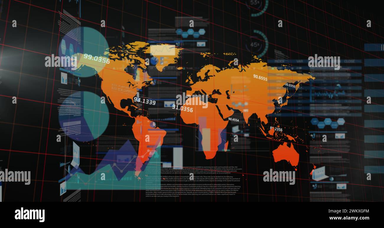 Digital screen map hi-res stock photography and images - Alamy