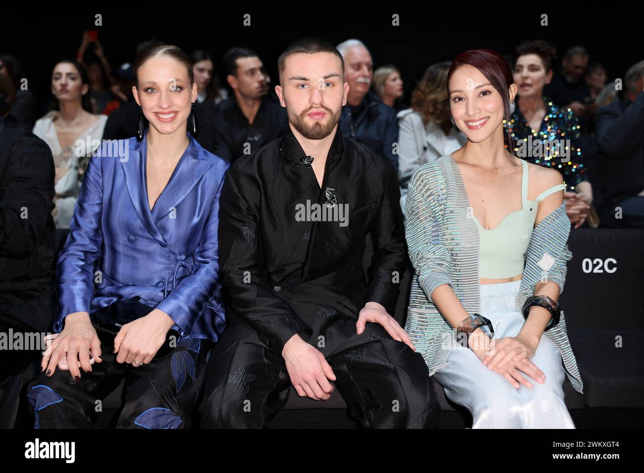 Milan, Italy. 22nd Feb, 2024. Virna Toppi, Artem Tkachuk, Grace Chan ...