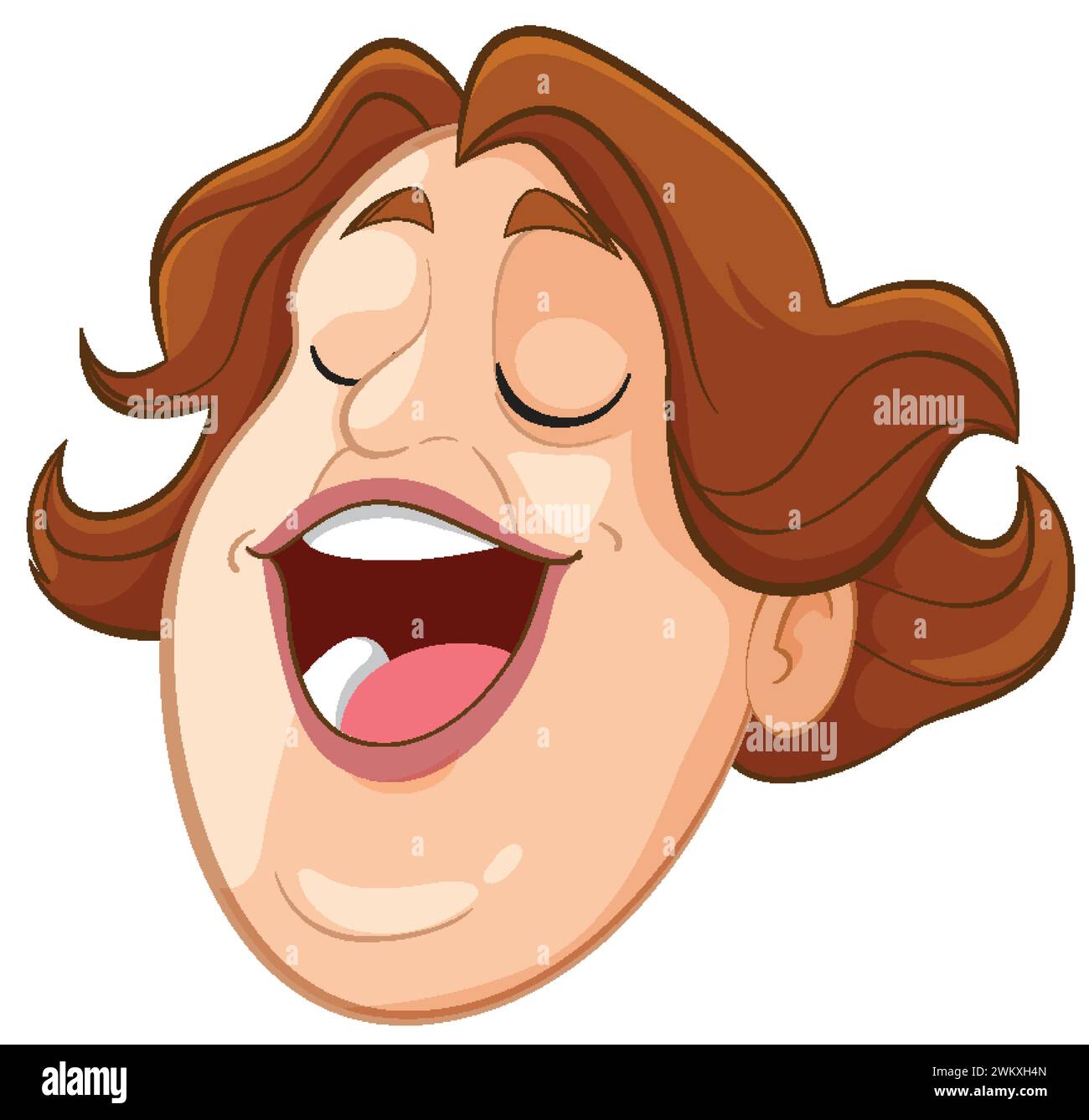 Vector illustration of a laughing cartoon face Stock Vector Image & Art ...