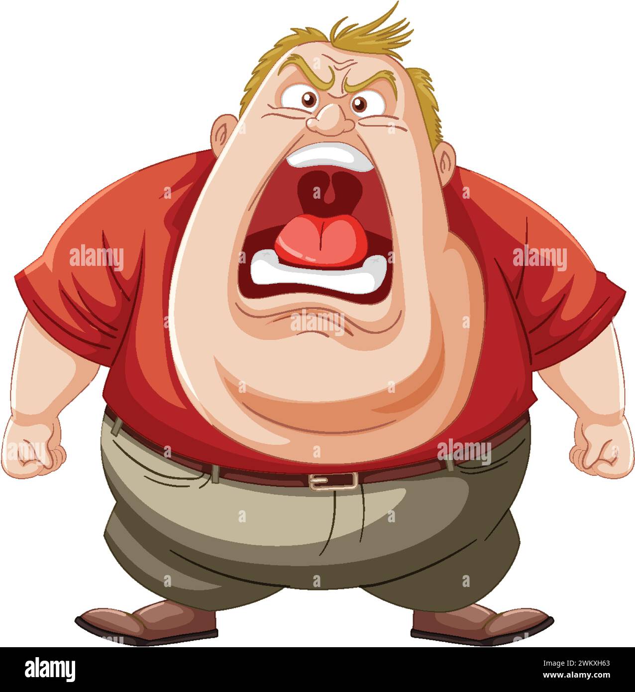 Illustration of a furious man yelling loudly Stock Vector Image & Art ...