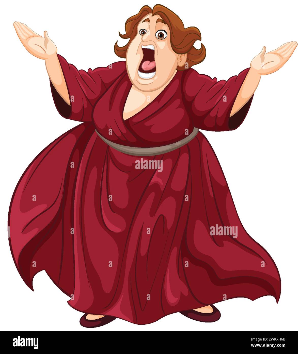 Illustration Of An Animated Opera Singer Performing Stock Vector Image And Art Alamy