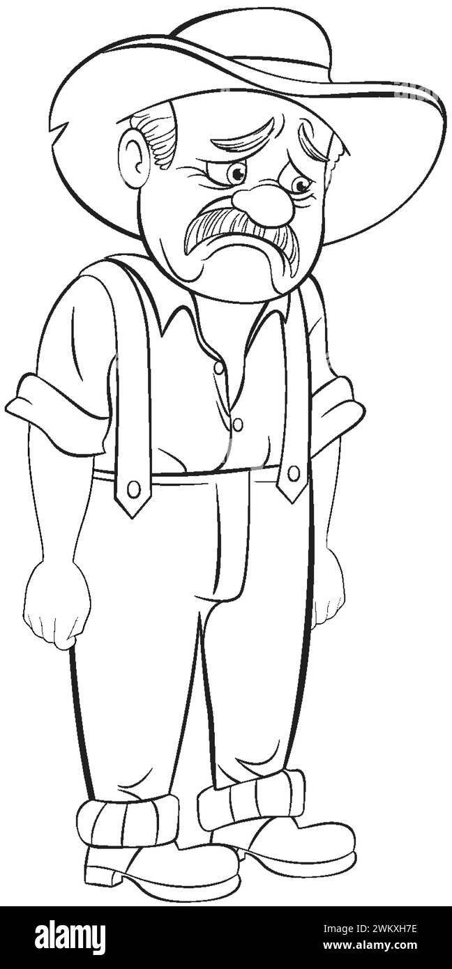 Black white drawing sad Cut Out Stock Images & Pictures - Alamy