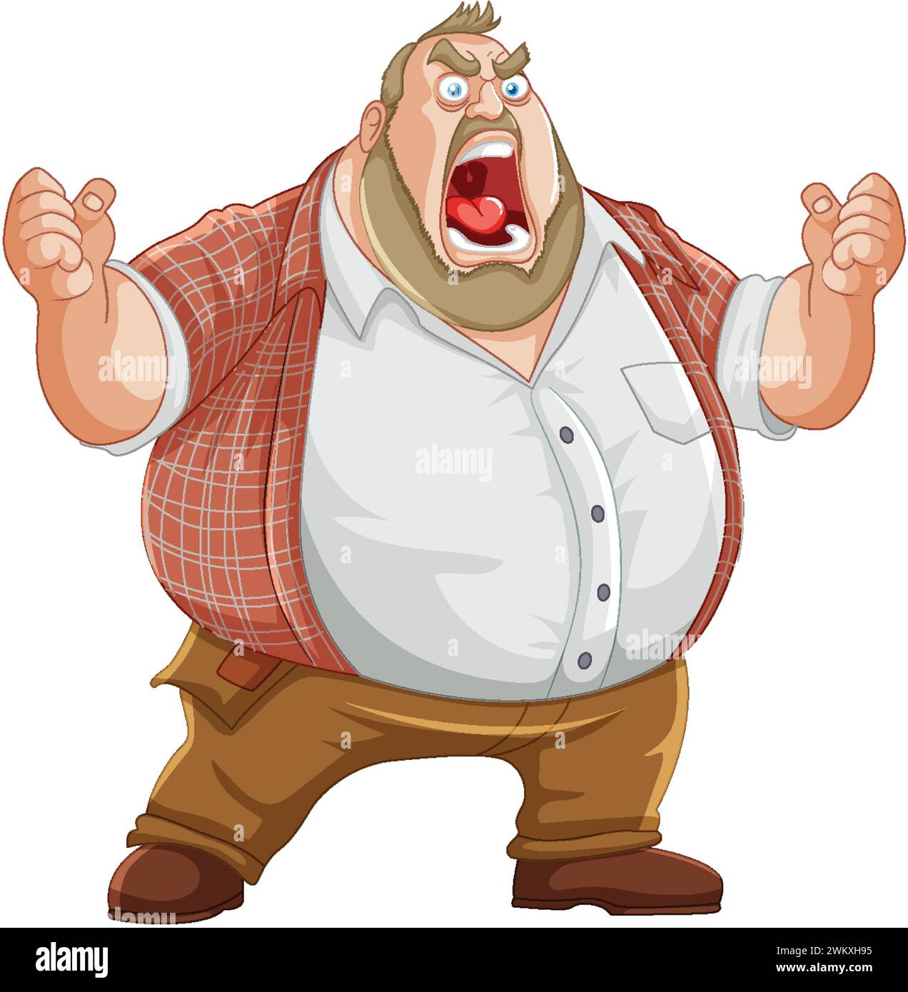 Cartoon of a man yelling in anger Stock Vector Image & Art - Alamy