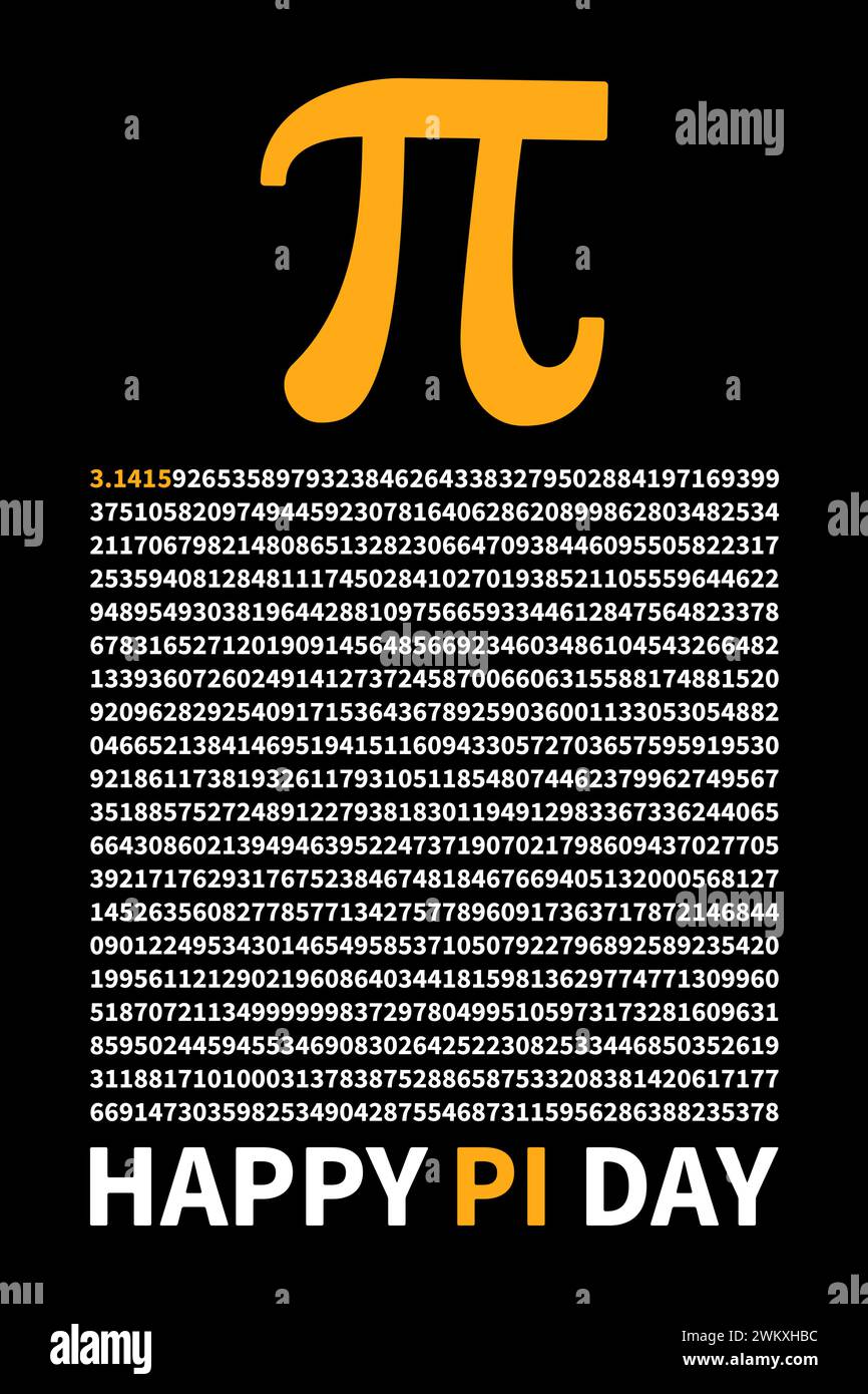 Greek Symbol and Irrational Number - Happy PI Day vertical banner ...
