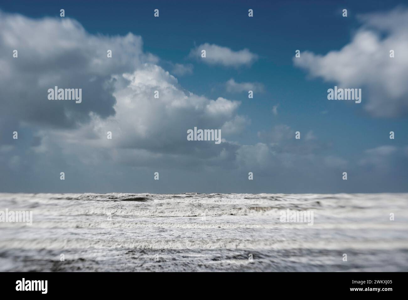 North Sea surf, sea, weather, clouds, nature, blurred, water, force of ...