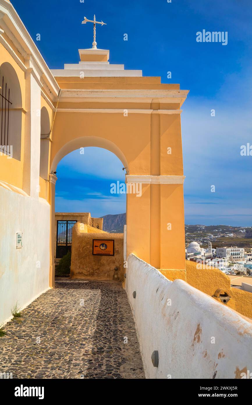 Cathedral of St John the Baptist, Fira, Santorini, Greece Stock Photo ...