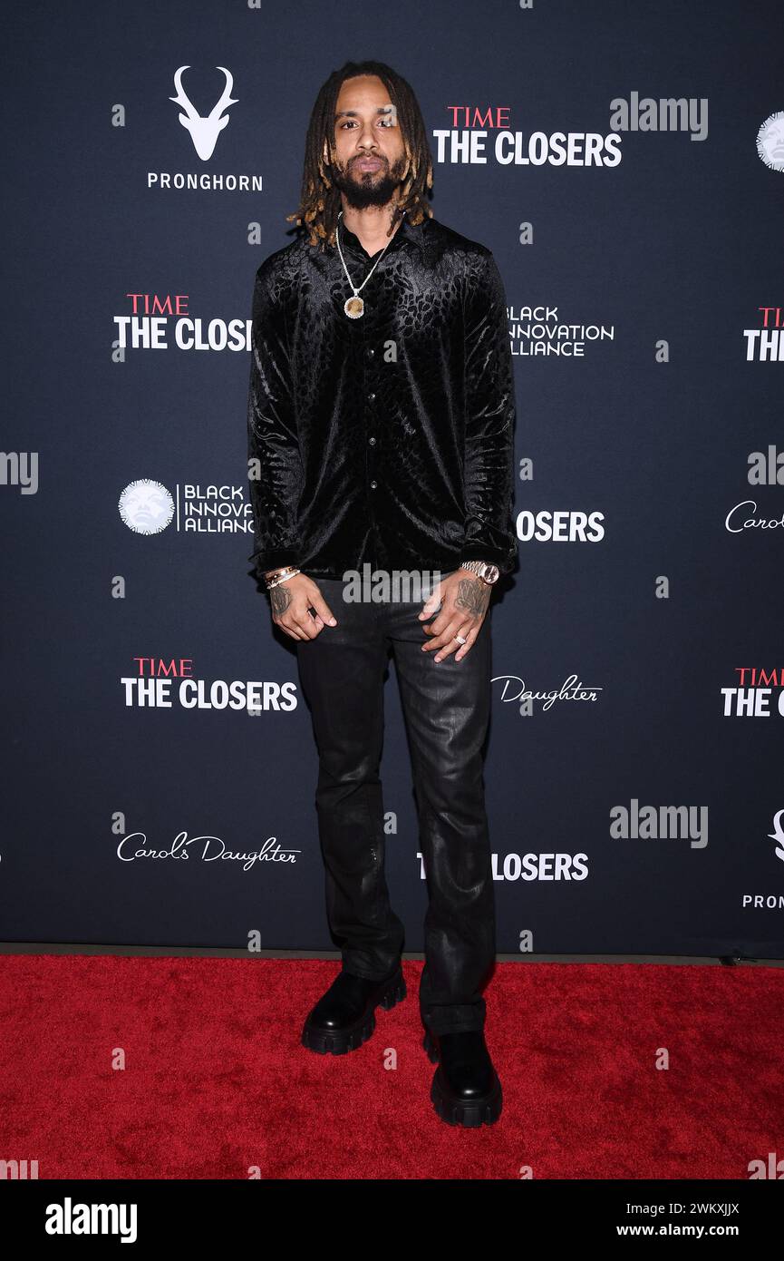 New York, USA. 22nd Feb, 2024. Derrick Hayes attends TIME's inaugural ...