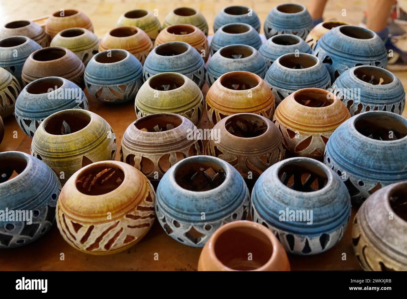 Vases, jugs, water jars, pottery, souvenirs, Trinidad, Cuba, Greater ...