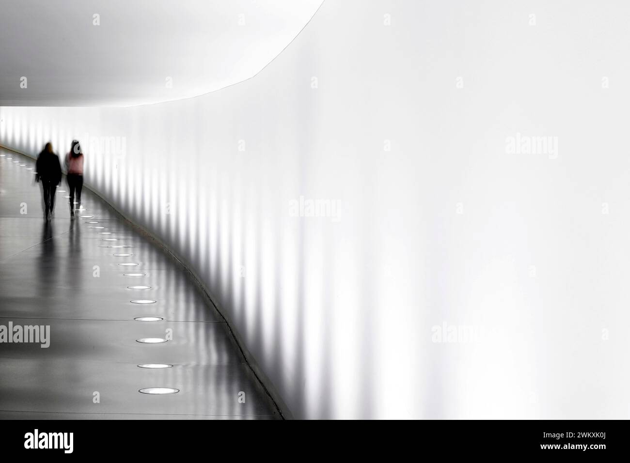 Members of the German Bundestag walk through a tunnel. The tunnel ...