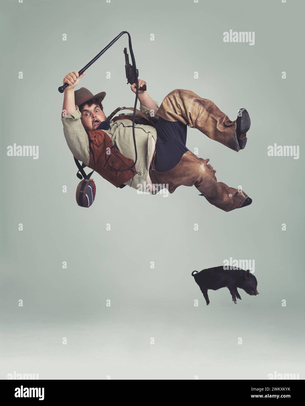 Pig catching hi-res stock photography and images - Alamy