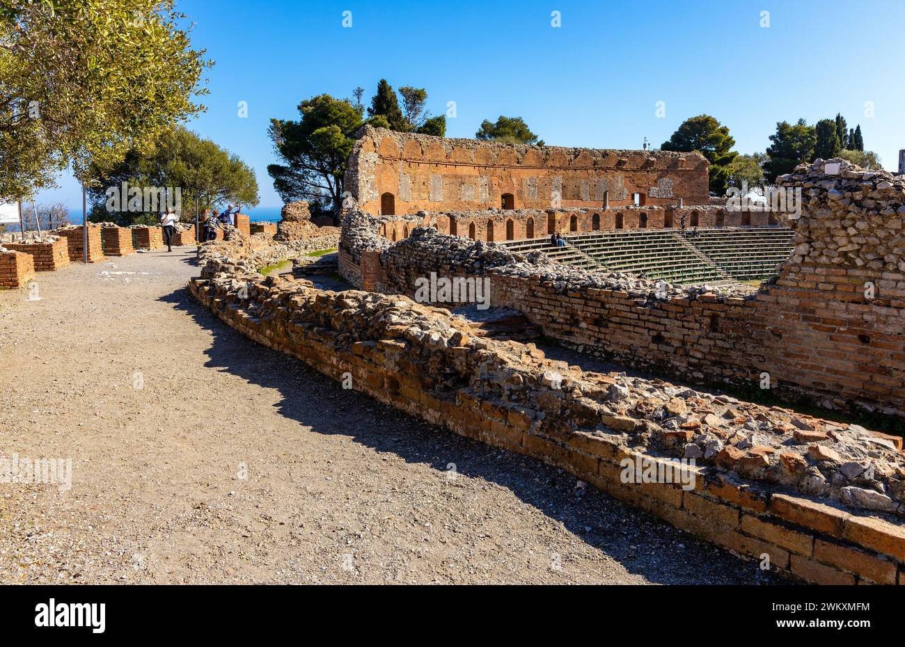 Taormina, Sicily, Italy - February 15, 2023: Greek and Roman period ...