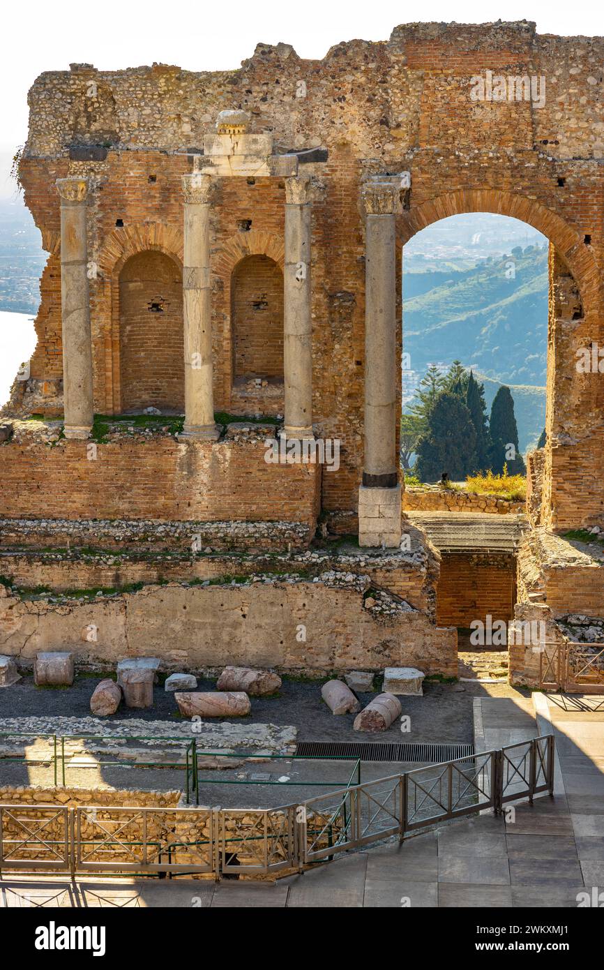 Taormina, Sicily, Italy - February 15, 2023: Greek and Roman period ...