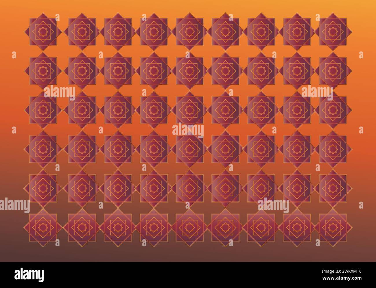 Vector abstract background with dark brown geometric ornament.Premium ...