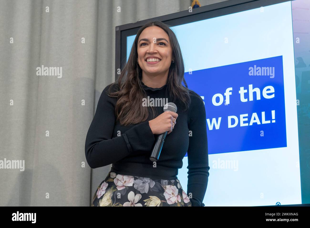 New York, United States. 22nd Feb, 2024. Rep. Alexandria Ocasio-Cortez ...