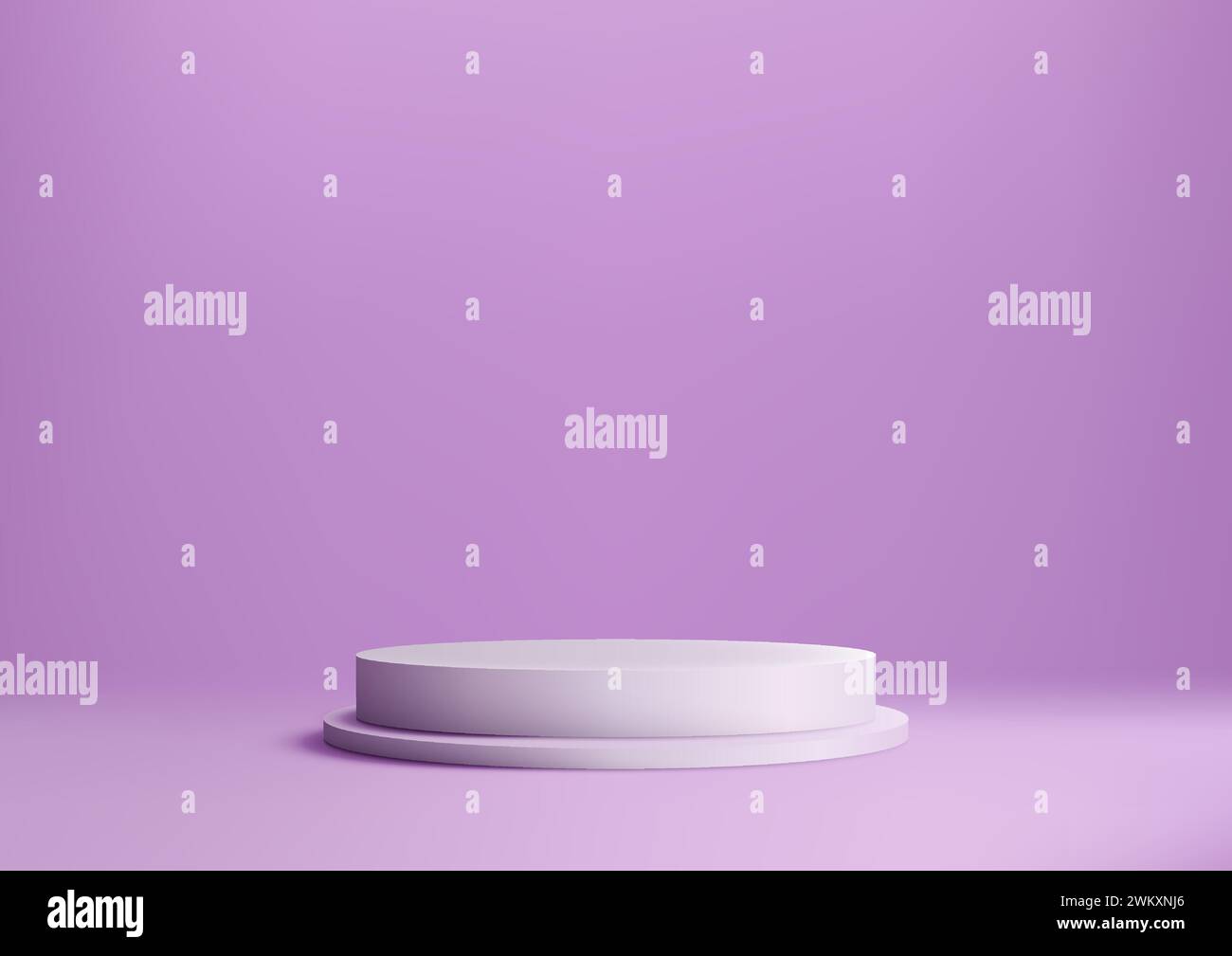 White 3D podium mockup ideal for retail displays on purple background ...