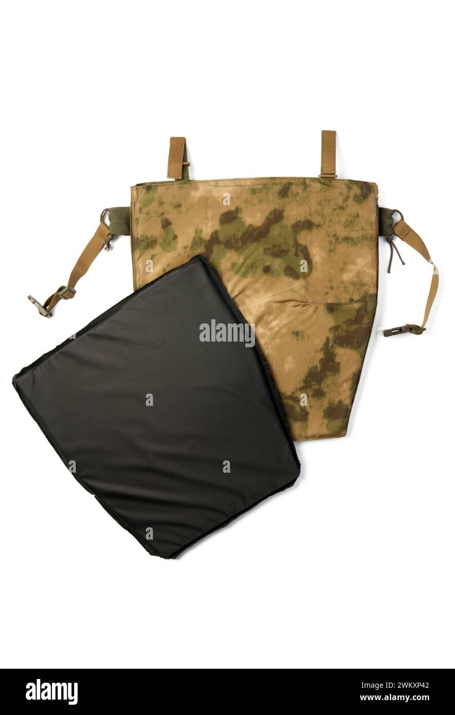 Camouflage bulletproof vest isolated on white background Stock Photo ...
