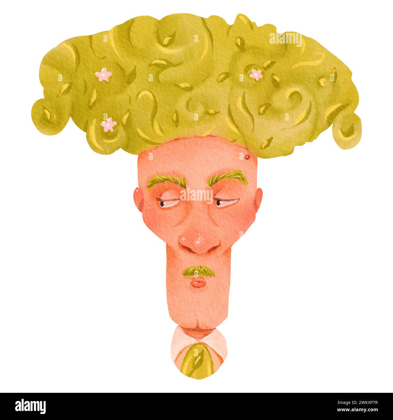 Cartoon flowers man hi-res stock photography and images - Alamy