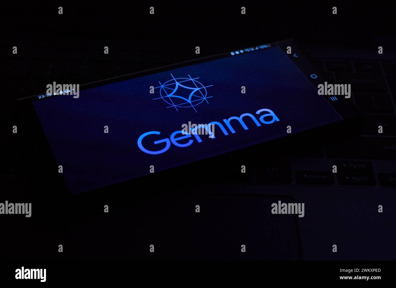 Google Gemini large language model Logo on a screen Stock Photo - Alamy