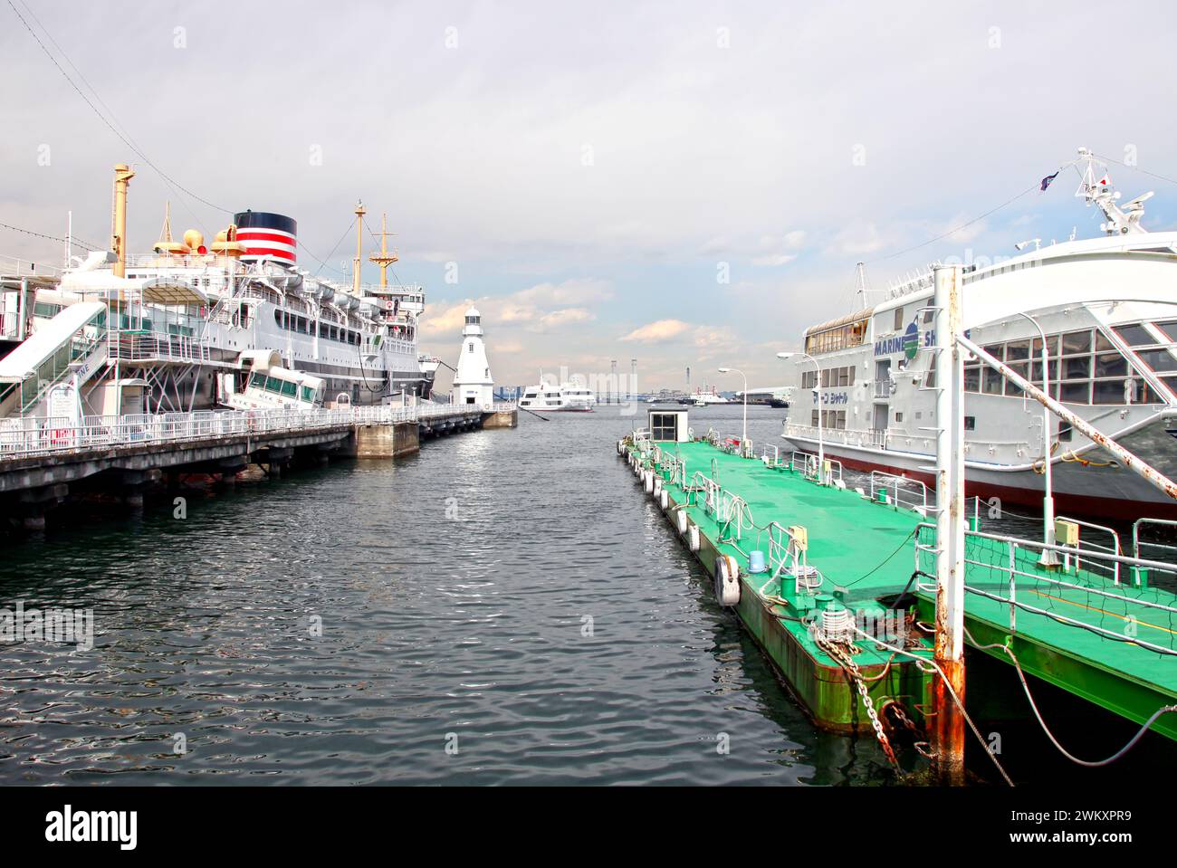 The NYK Hikawa Maru ship museum in Yamashita Park in Yokohama, Kanagawa ...
